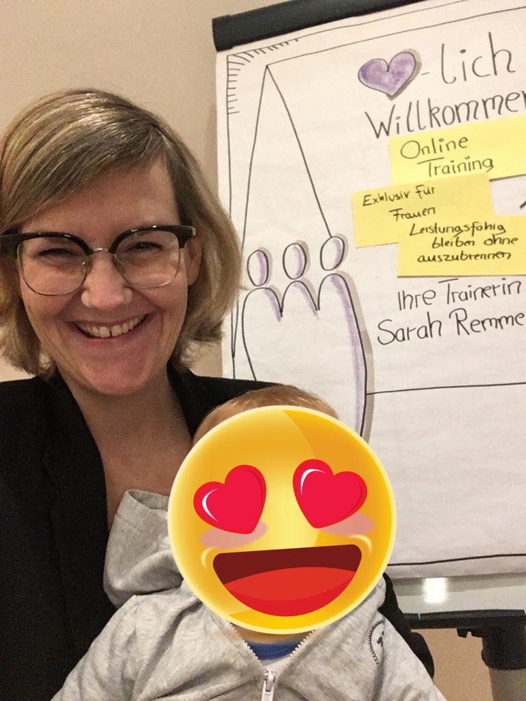 New Work mit Baby am Flipchart — Sarah Remmel